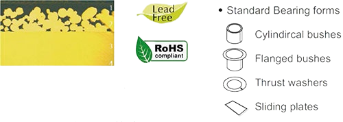 White PTFE Lined Bushing Steel Back Composite Plain Bushing